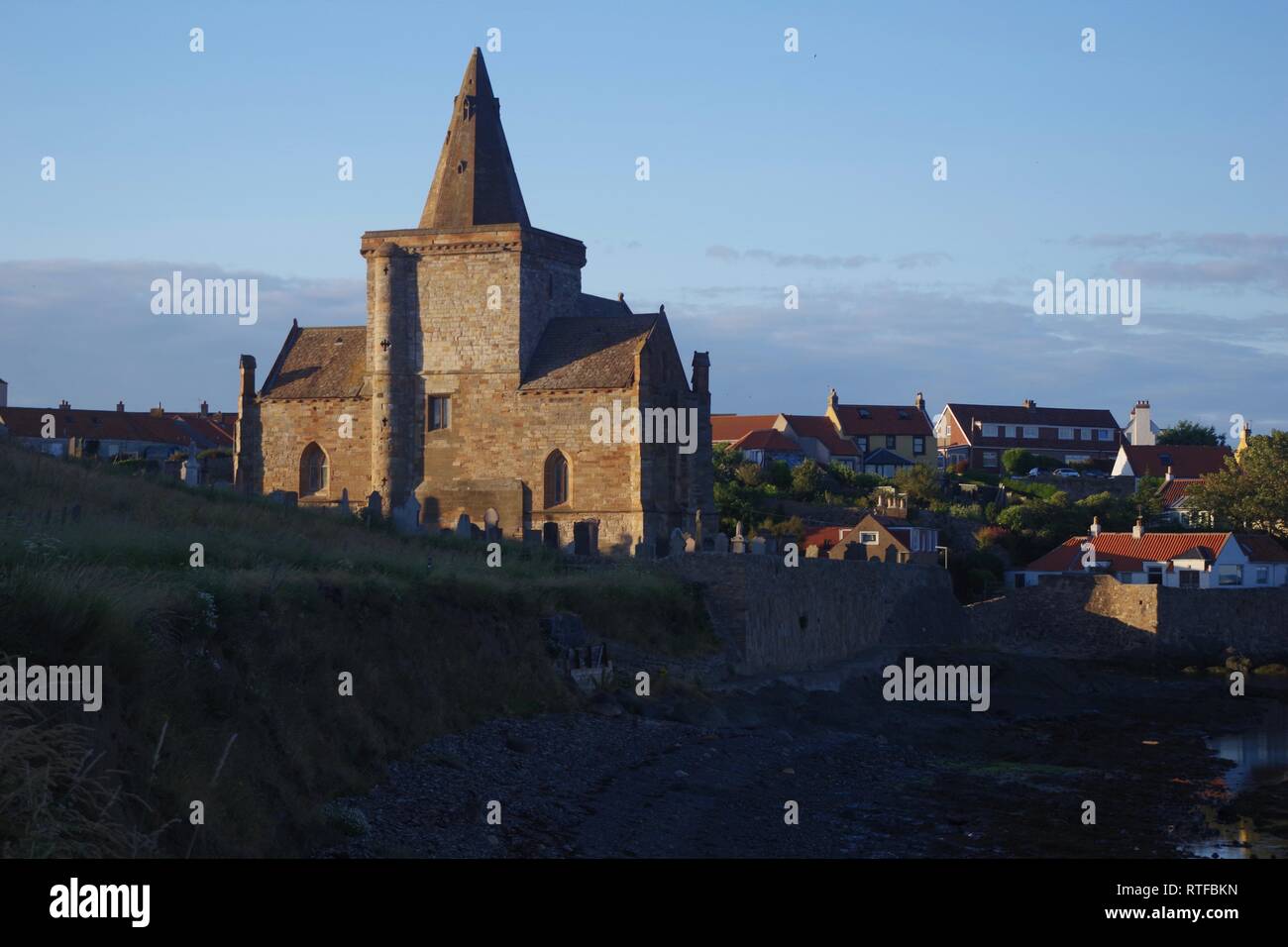 St Monans Parish Church "Auld Kirk" in the Golden Light of a Fine ...
