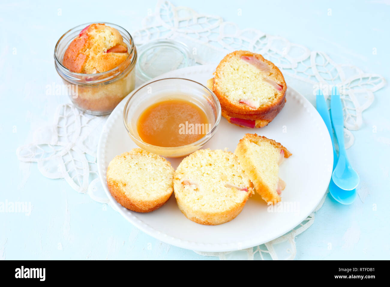 Cake in a glass with caramel Stock Photo - Alamy