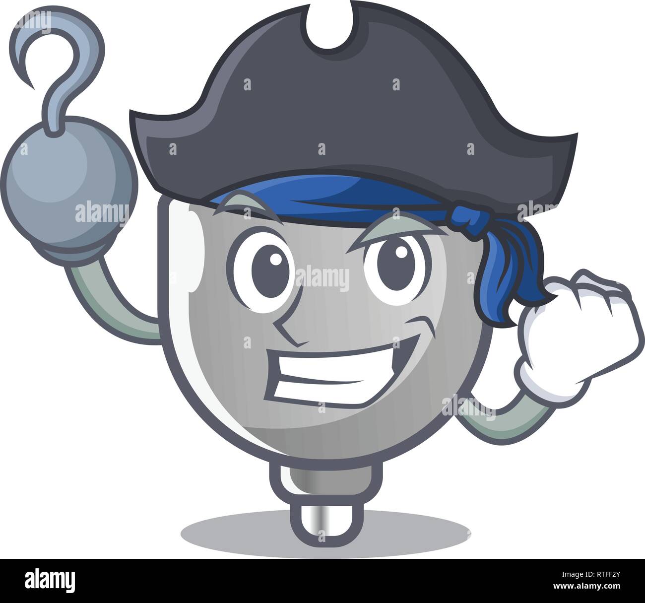 Pirate power plug stuck the cartoon wall Stock Vector Image & Art - Alamy