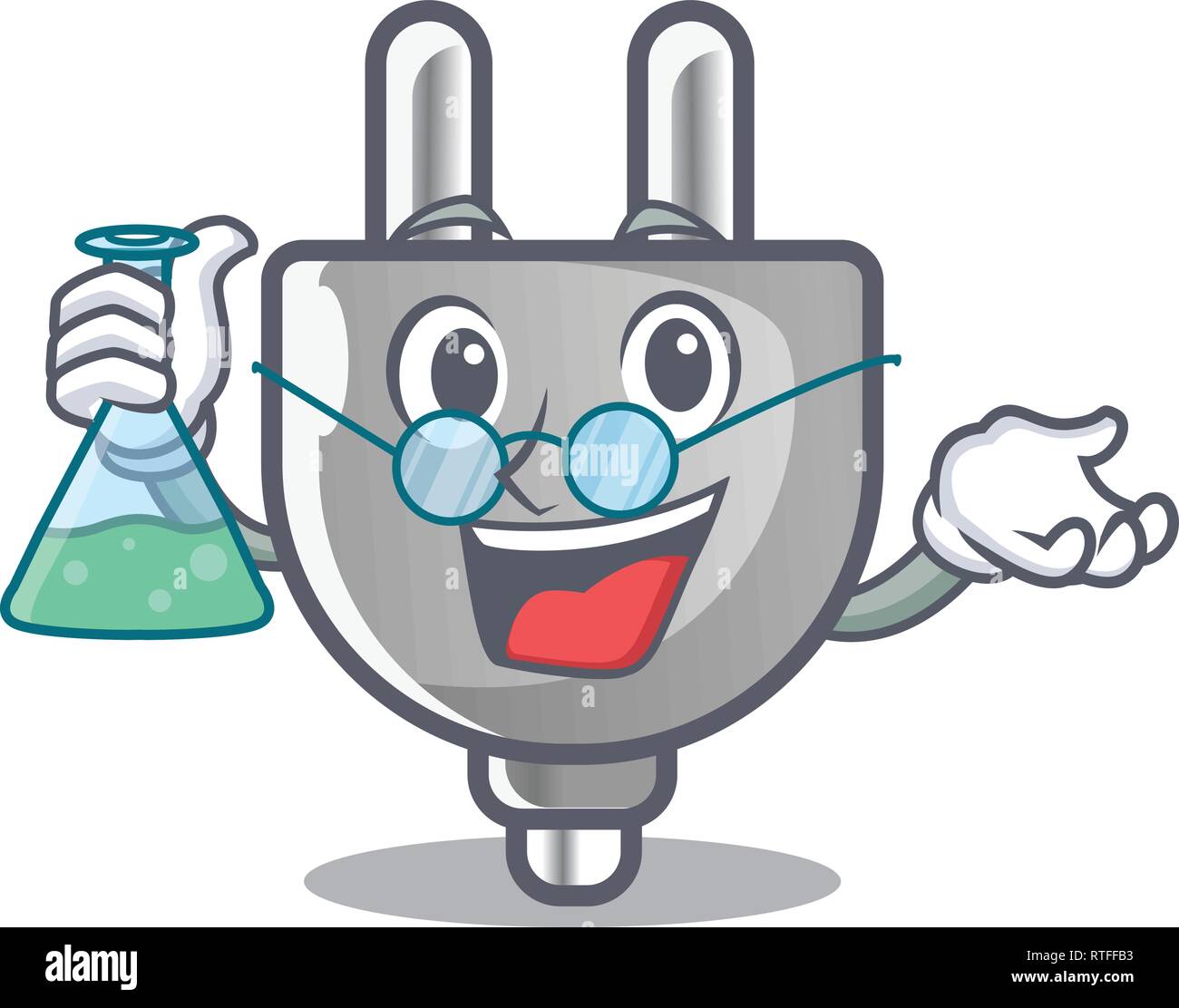 Professor power plug in the character shape Stock Vector Image & Art ...