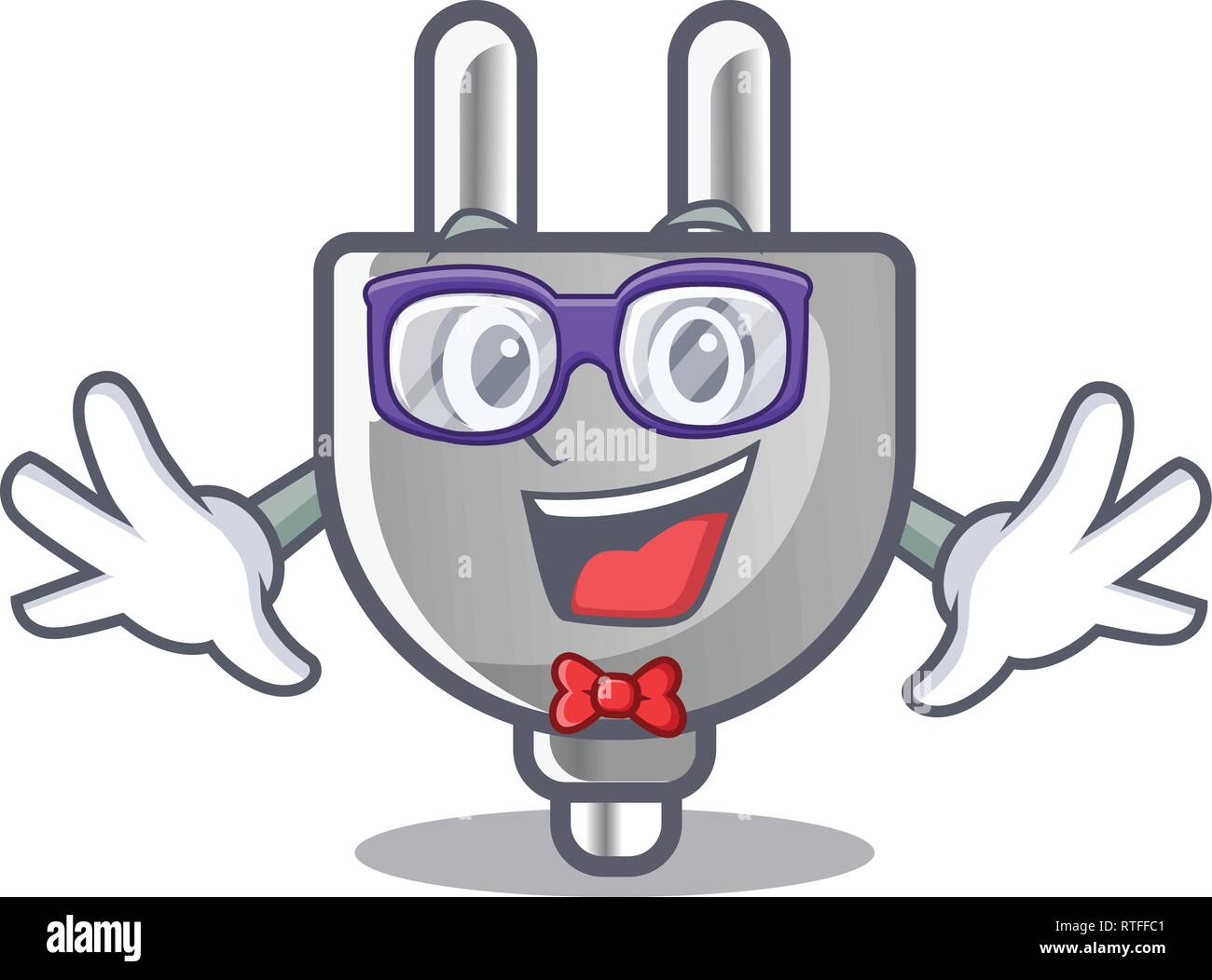 Geek power plug in the character shape Stock Vector Image & Art - Alamy