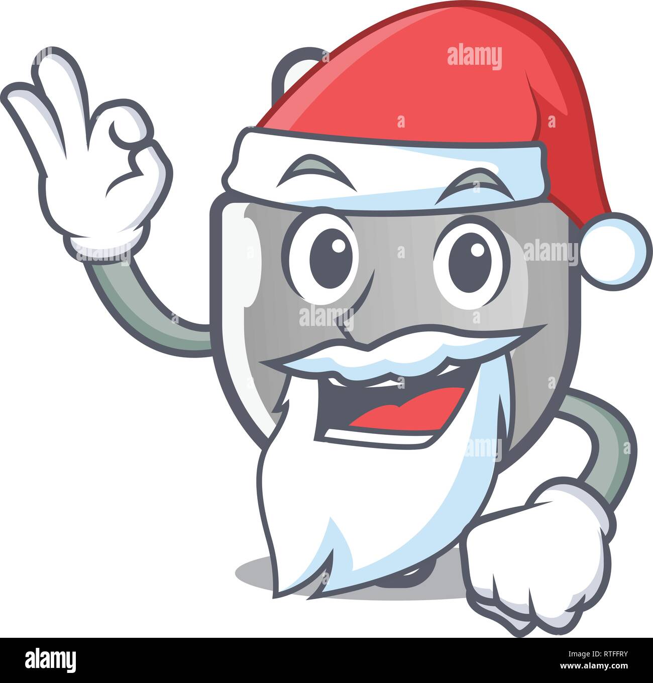 Santa miniature electric plug the shape cartoon Stock Vector Image ...