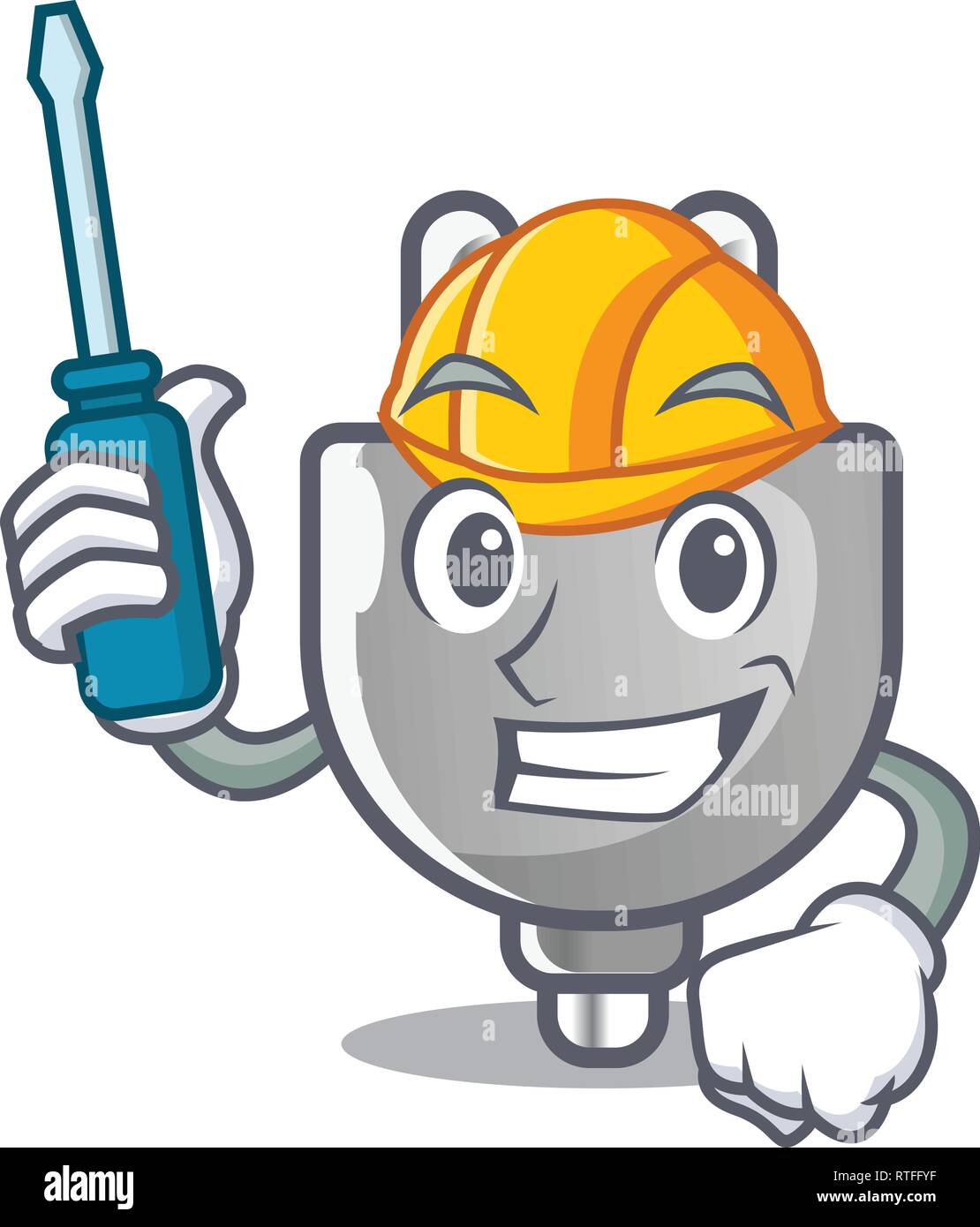 Automotive miniature electric plug the shape cartoon Stock Vector Image ...