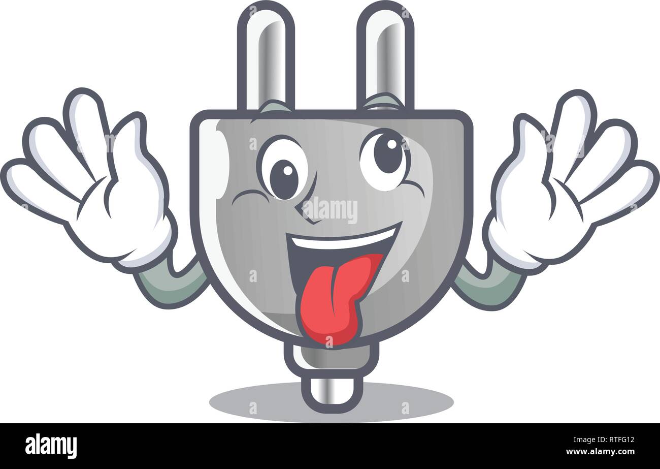 Crazy miniature electric plug the shape cartoon Stock Vector Image ...