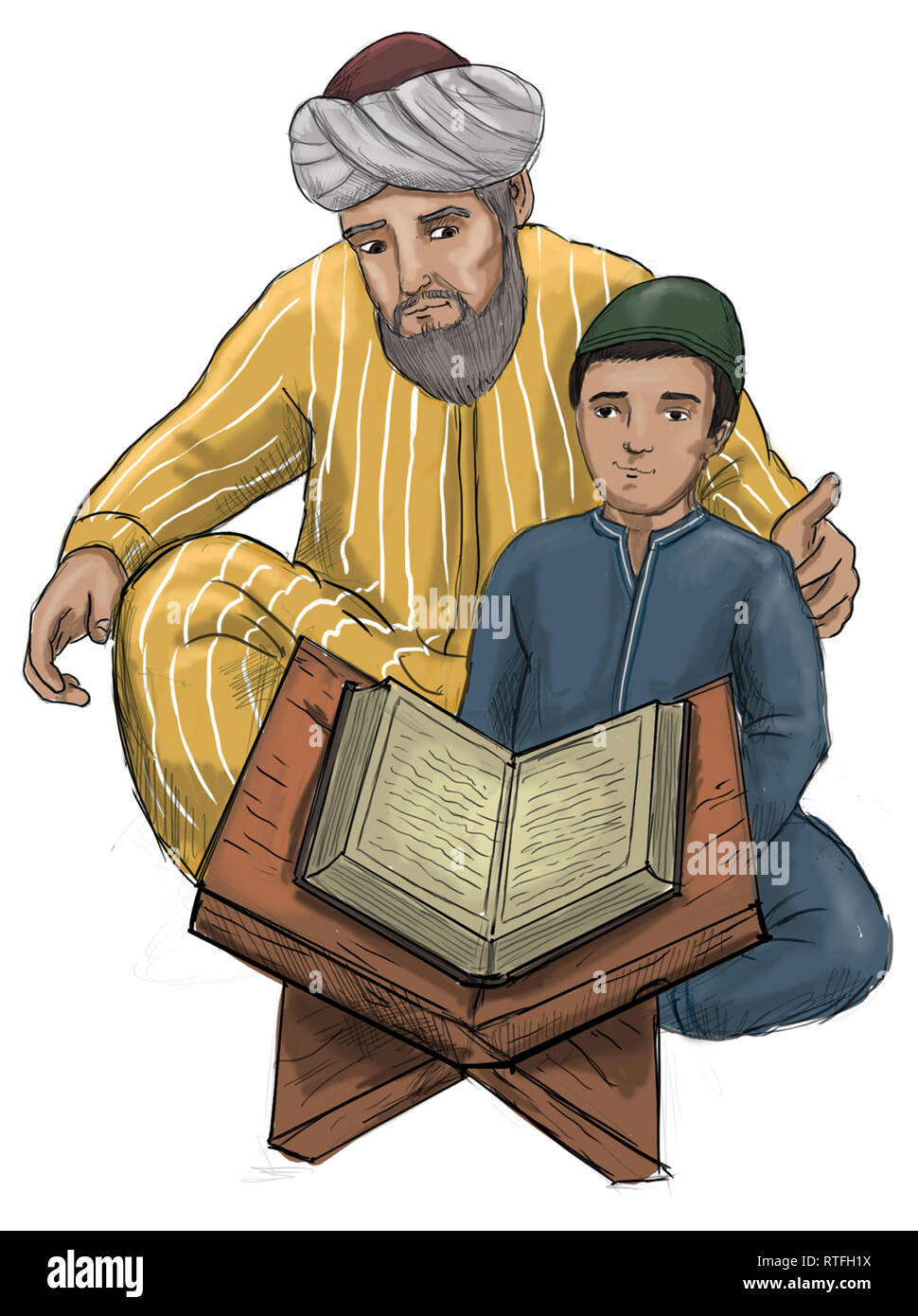 Portrait people from muslim history world Stock Photo - Alamy