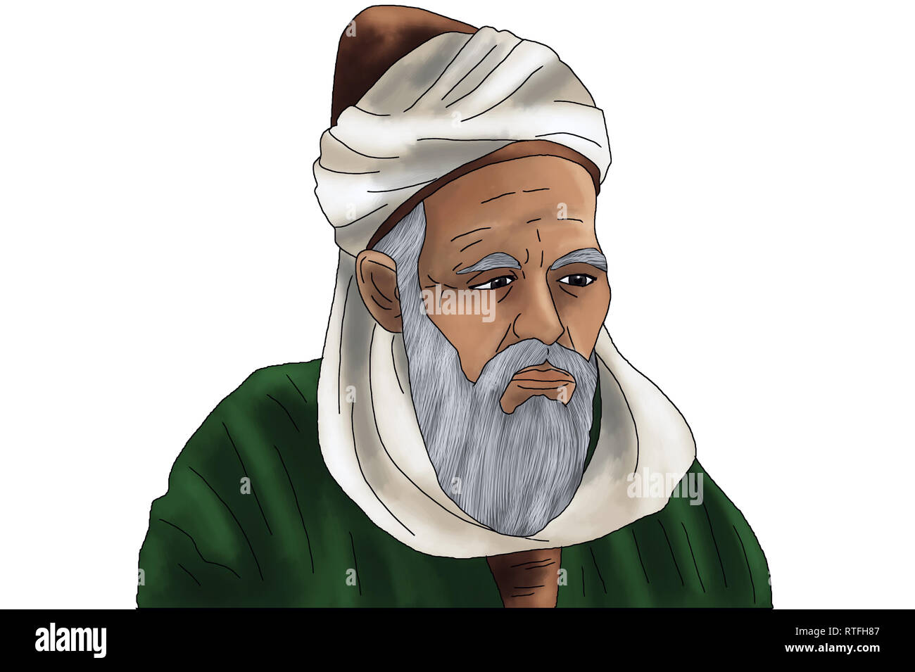 Portrait people from muslim history world Stock Photo - Alamy