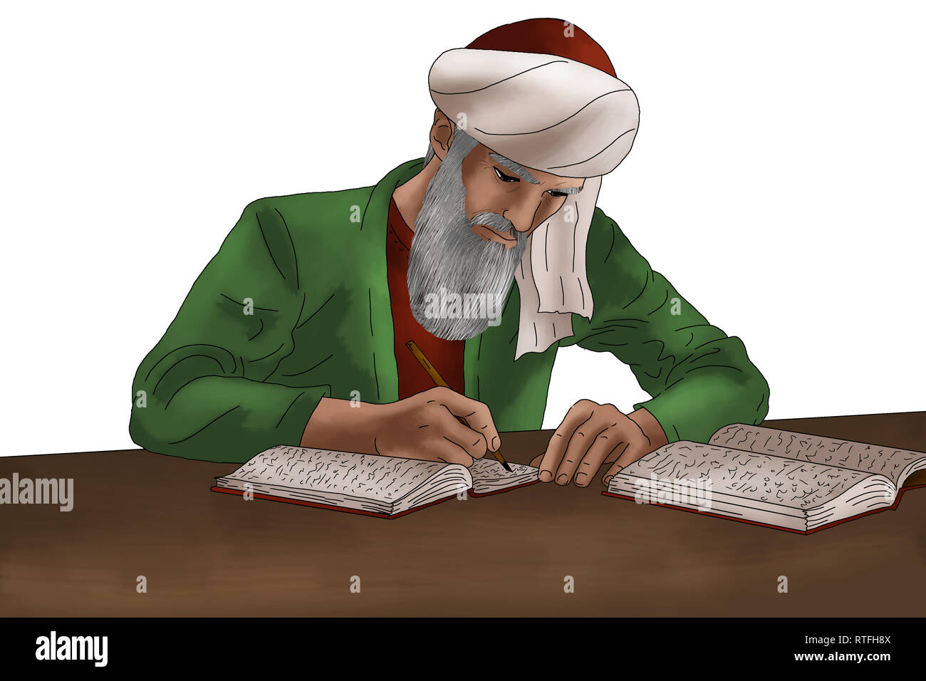 Portrait people from muslim history world Stock Photo - Alamy