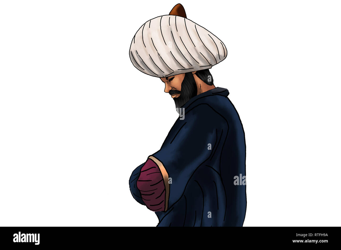 Portrait people from muslim history world Stock Photo - Alamy