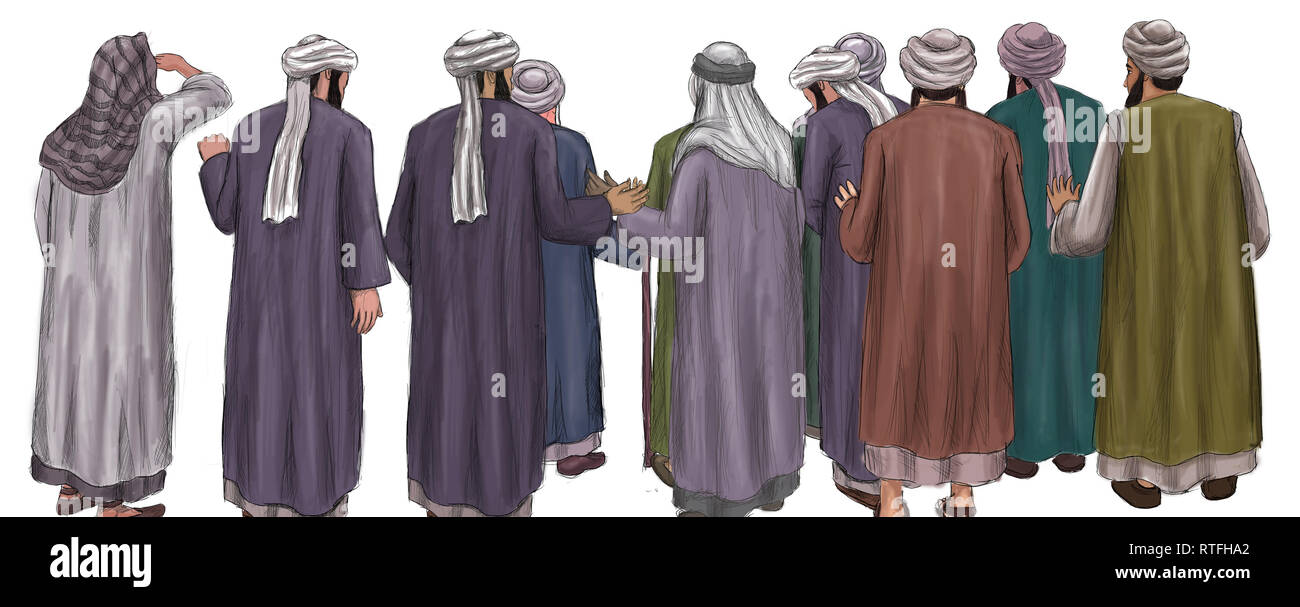 Portrait people from muslim history world Stock Photo - Alamy