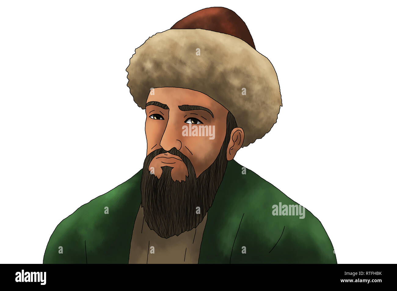 Portrait people from muslim history world Stock Photo - Alamy