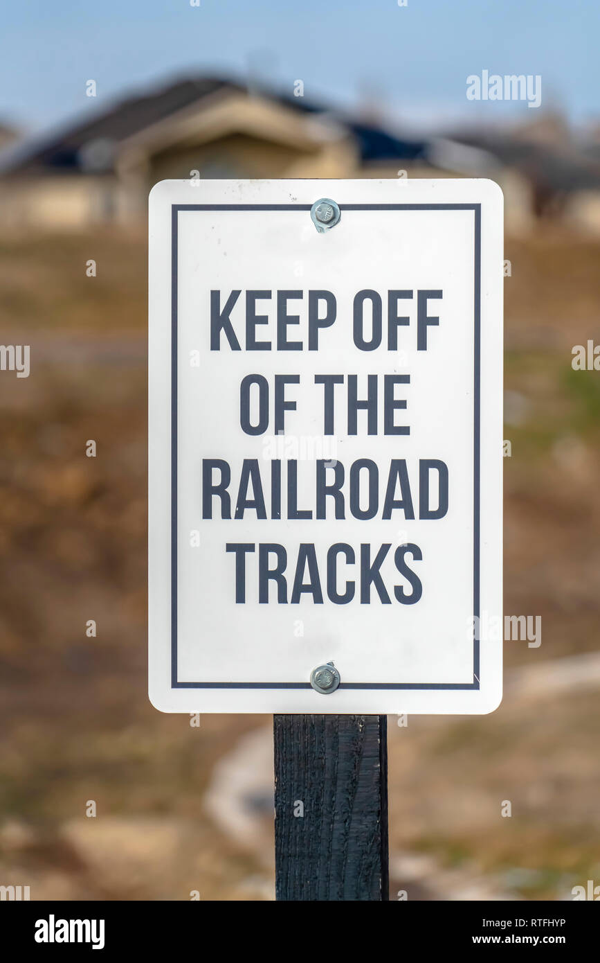 Notice sign instruction railway hi-res stock photography and images - Alamy
