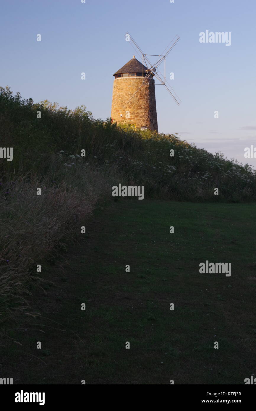 St Monans Windmill in the Golden Light of a Summer's Evening. Fife ...