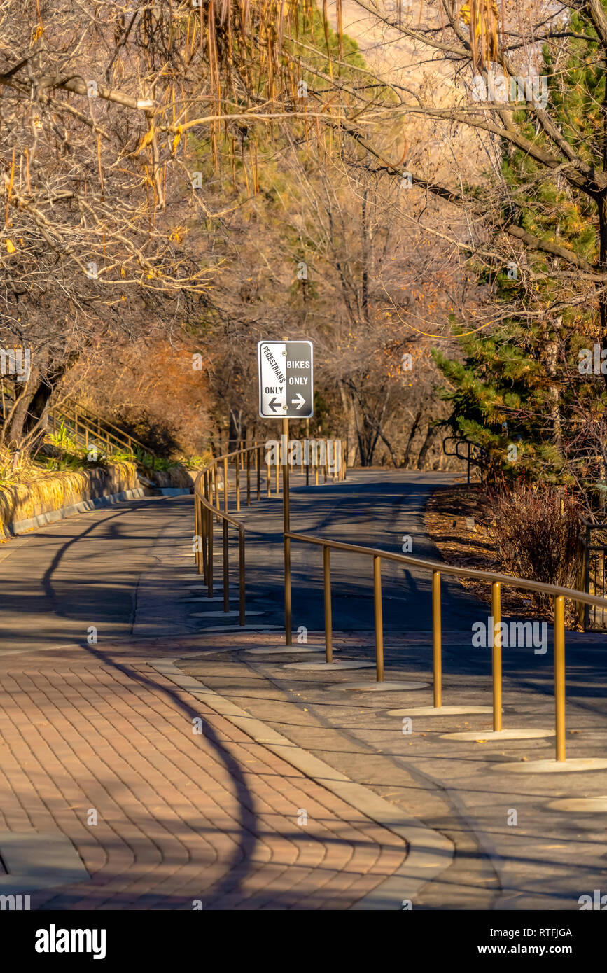 Pedestrians Only and Bikes Only sign in Provo Utah. Pedestrians Only ...