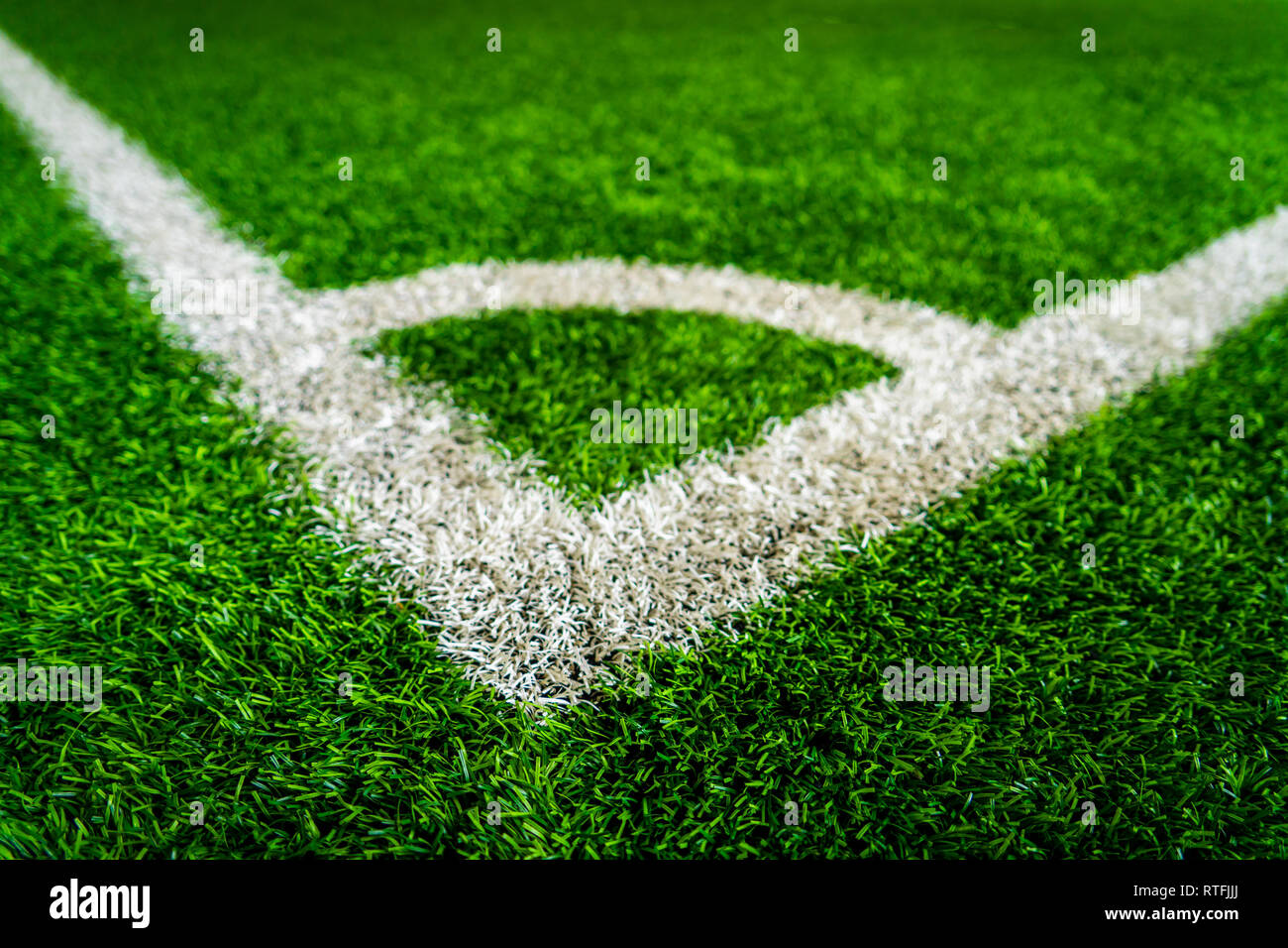 Corner Line of an indoor football soccer training field Stock Photo - Alamy