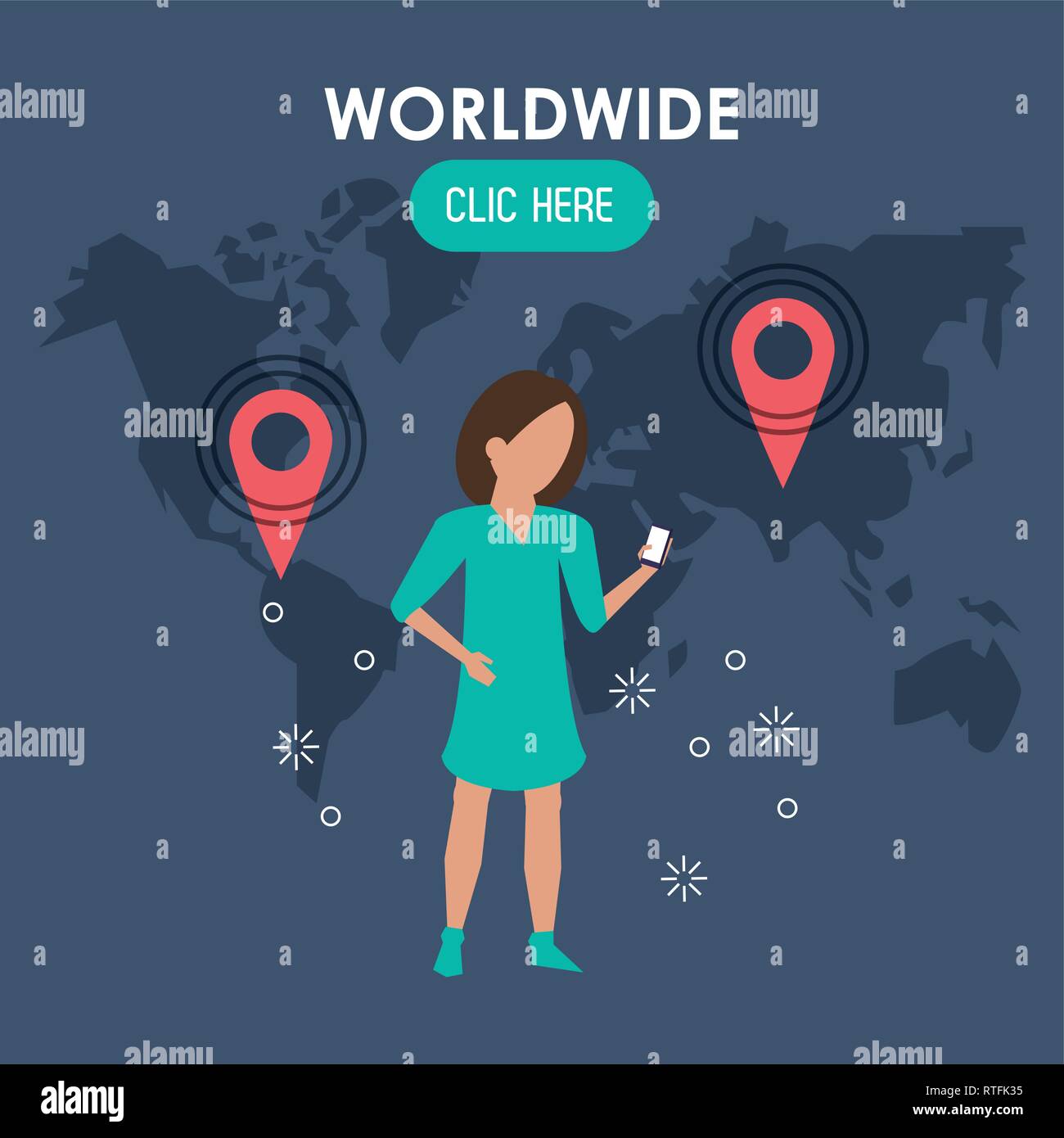 Click map Stock Vector Images - Alamy