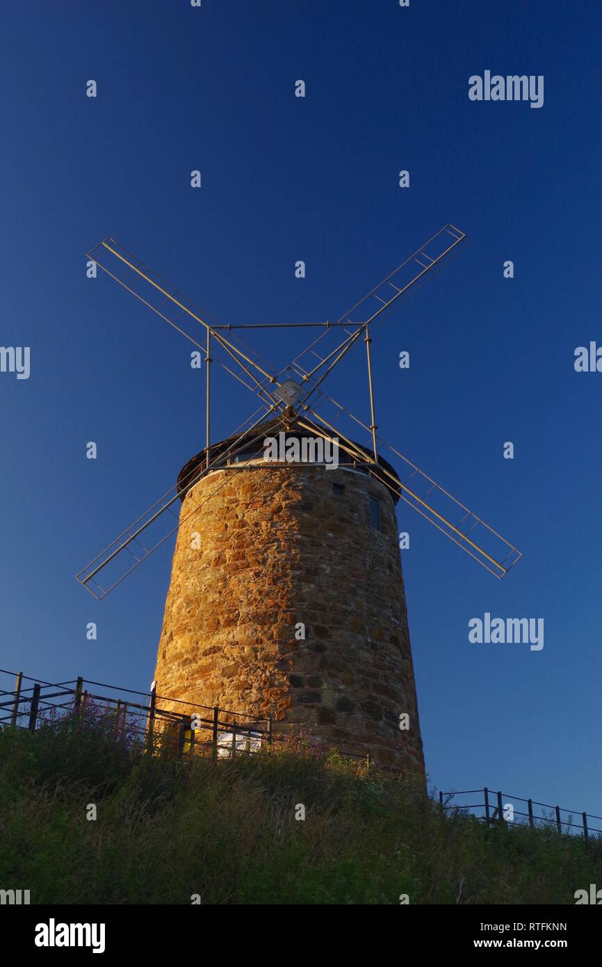 St Monans Windmill in the Golden Light of a Summer's Evening. Fife ...