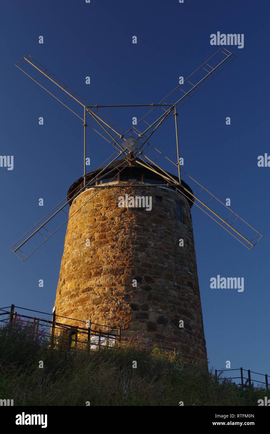 St Monans Windmill in the Golden Light of a Summer's Evening. Fife ...