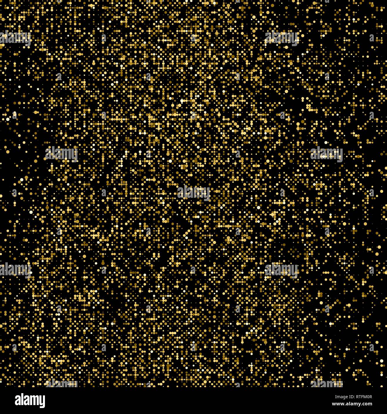 Gold Glitter Halftone Dotted Backdrop. Abstract Retro Pattern. Pop Art ...