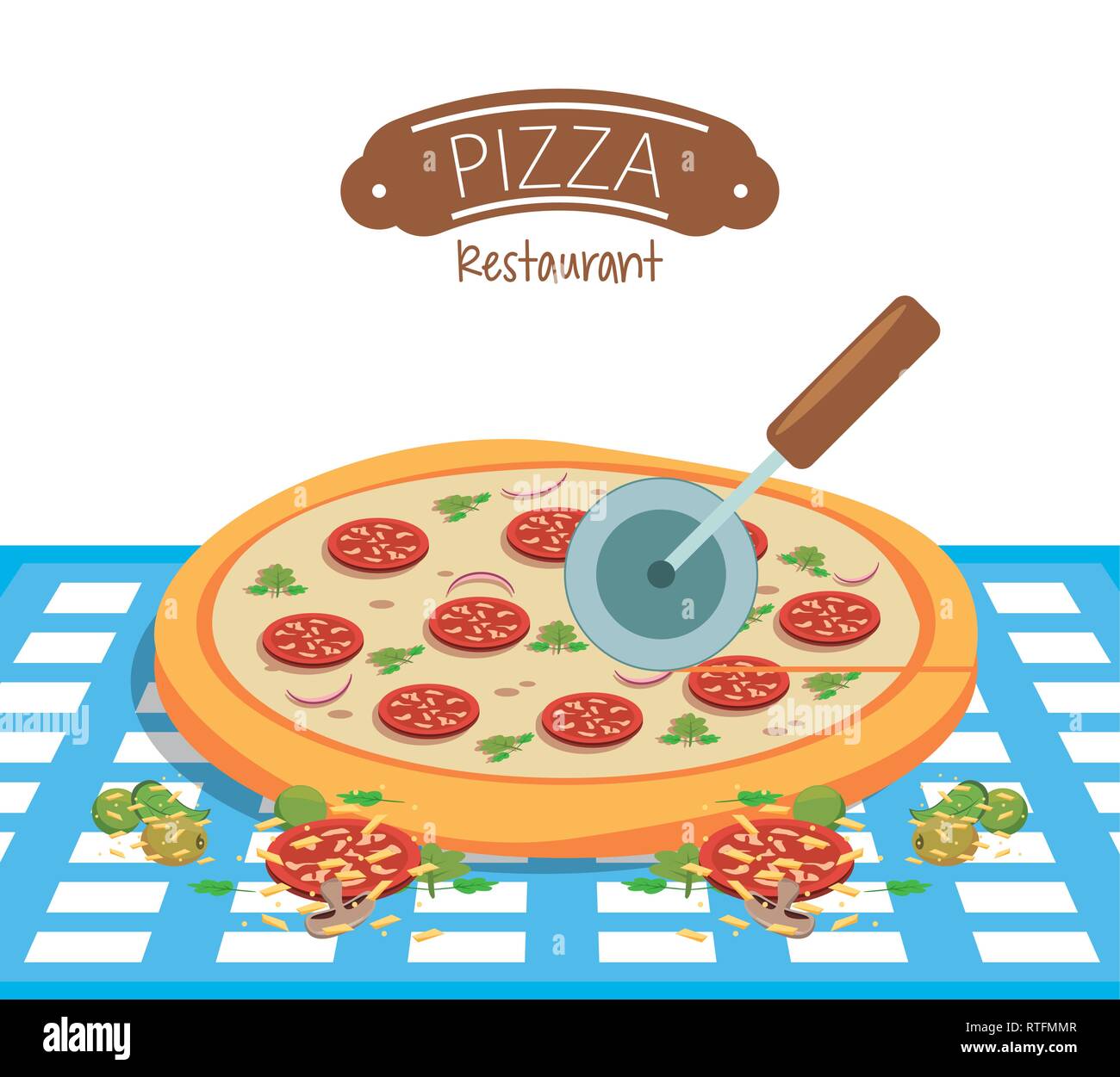 Pizza restaurant fast food Stock Vector Image & Art - Alamy