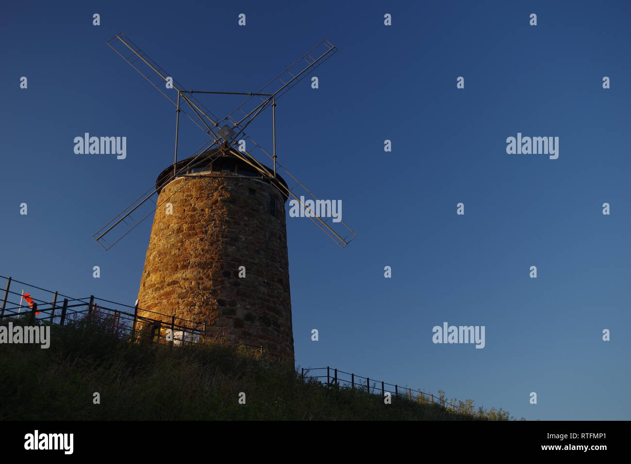 St Monans Windmill in the Golden Light of a Summer's Evening. Fife ...