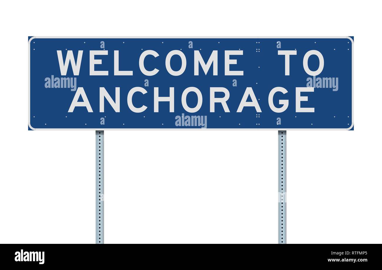 Blue city welcome sign Stock Vector Images - Alamy