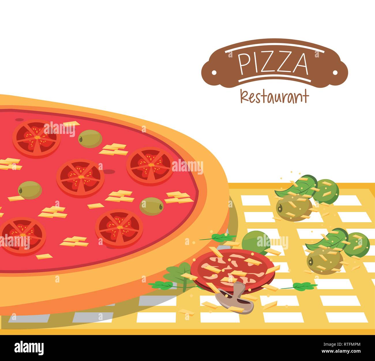 Pizza restaurant fast food Stock Vector Image & Art - Alamy