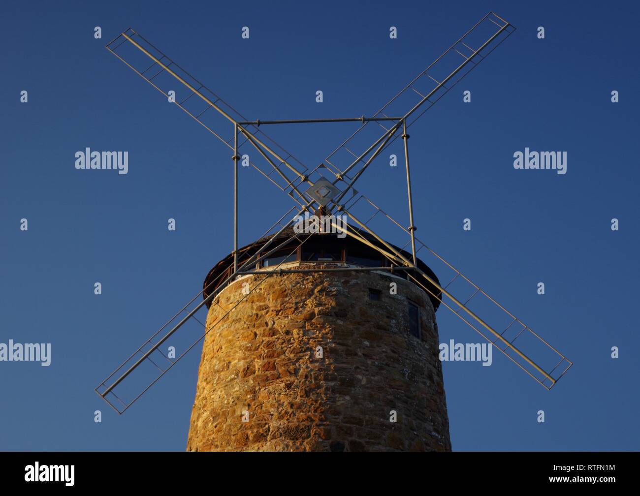 St Monans Windmill in the Golden Light of a Summer's Evening. Fife ...