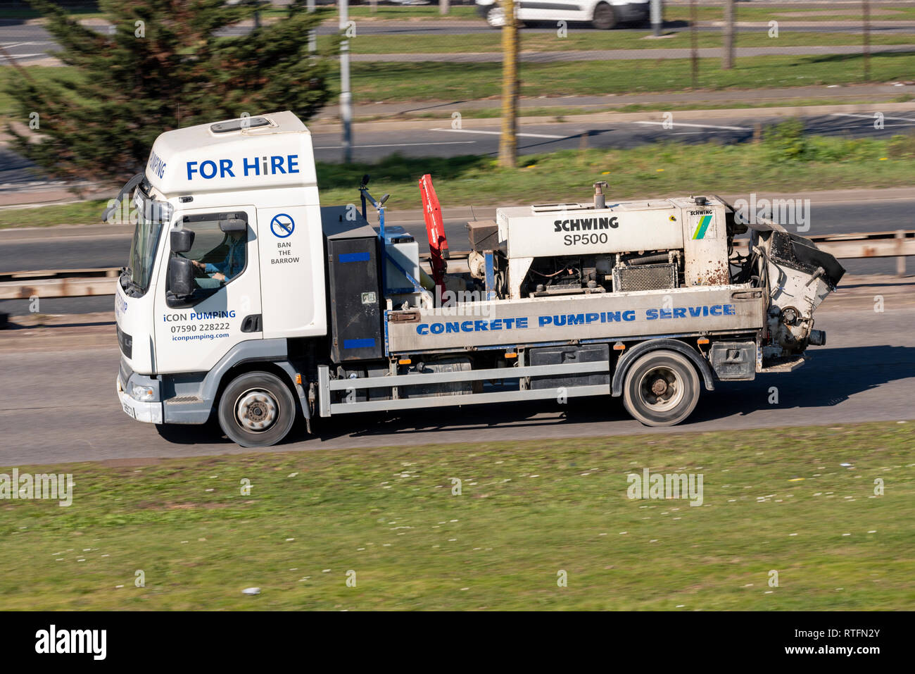 Icon Pumping concrete pumping service for hire. Schwing SP500 pump ...