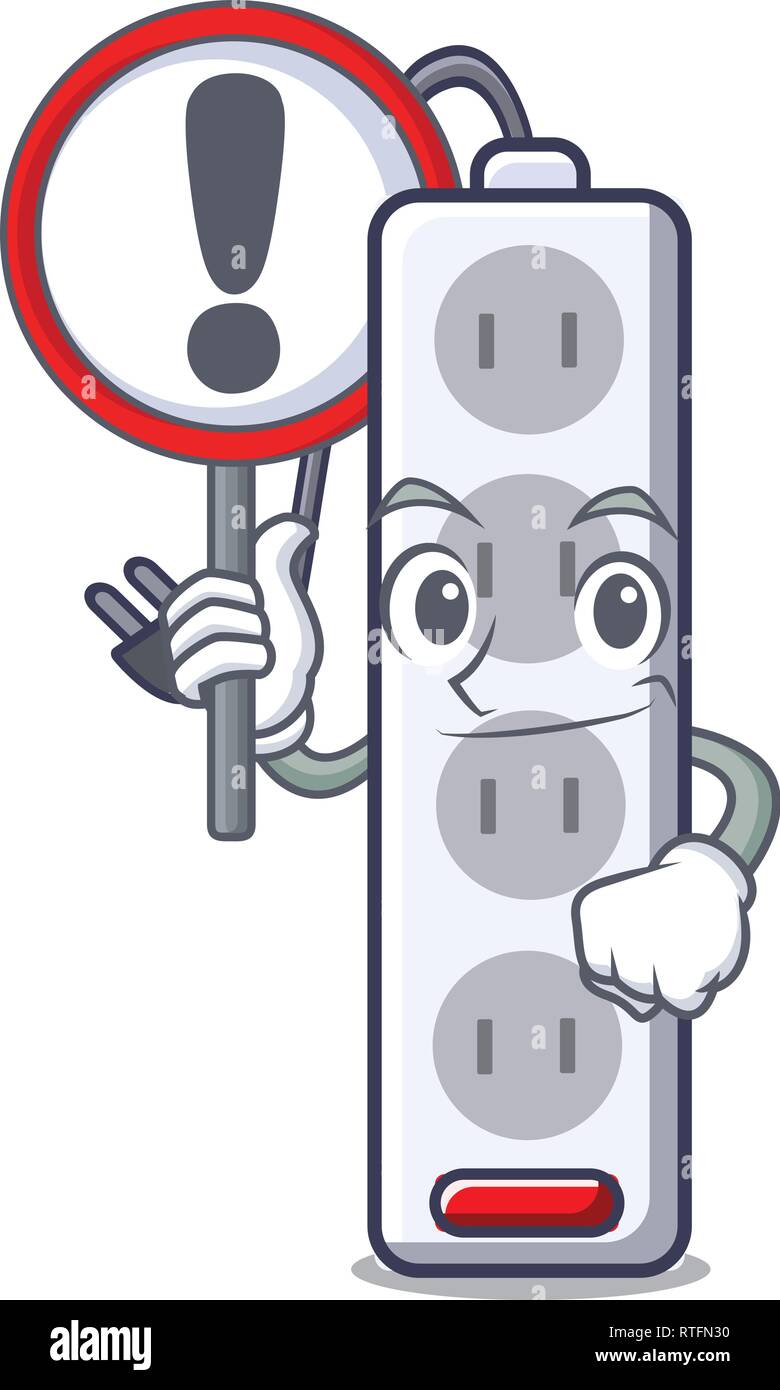 With sign power strip in the character shape Stock Vector Image & Art ...
