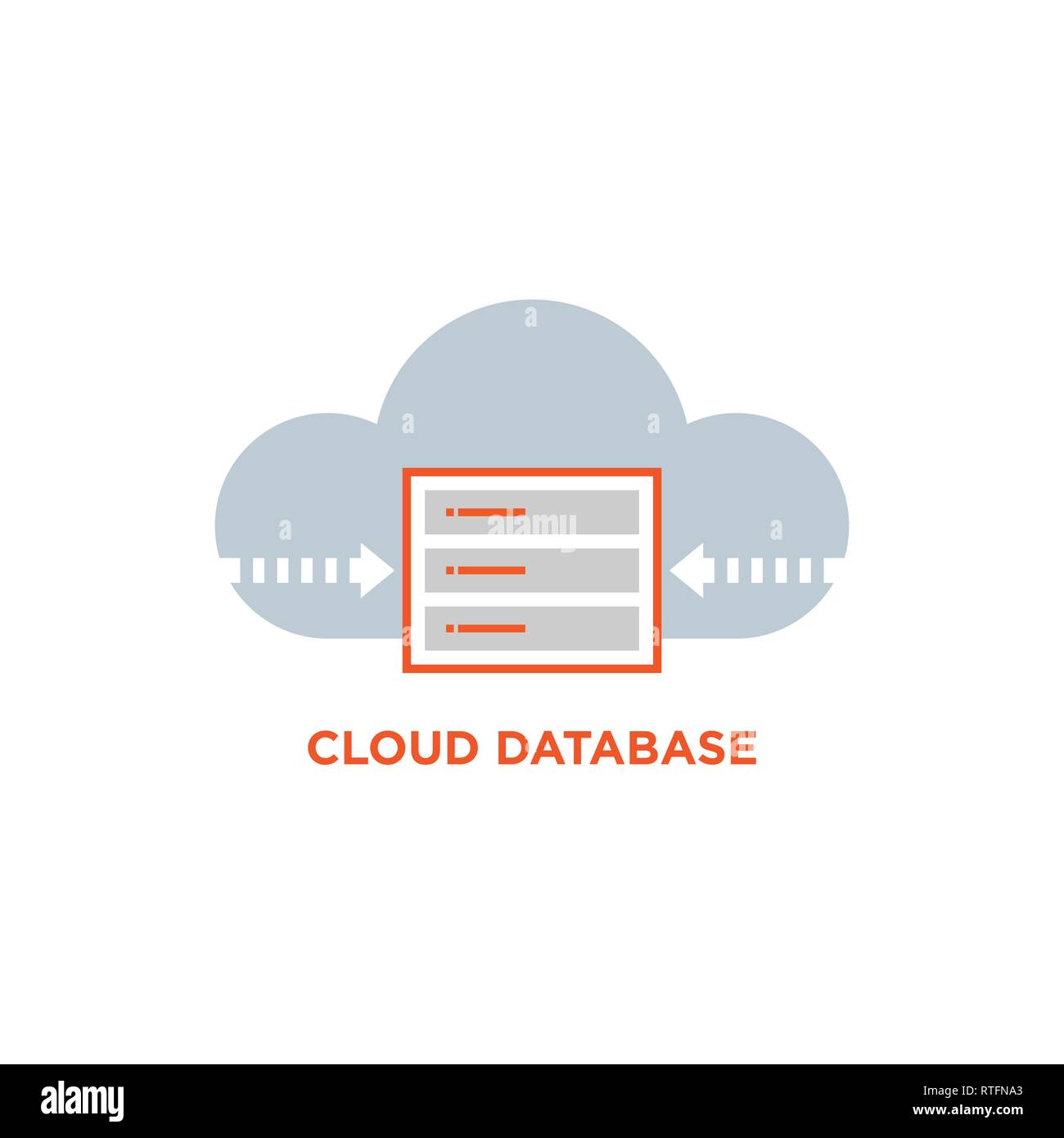 Cloud storage vector icon on white background. Cloud storage modern ...