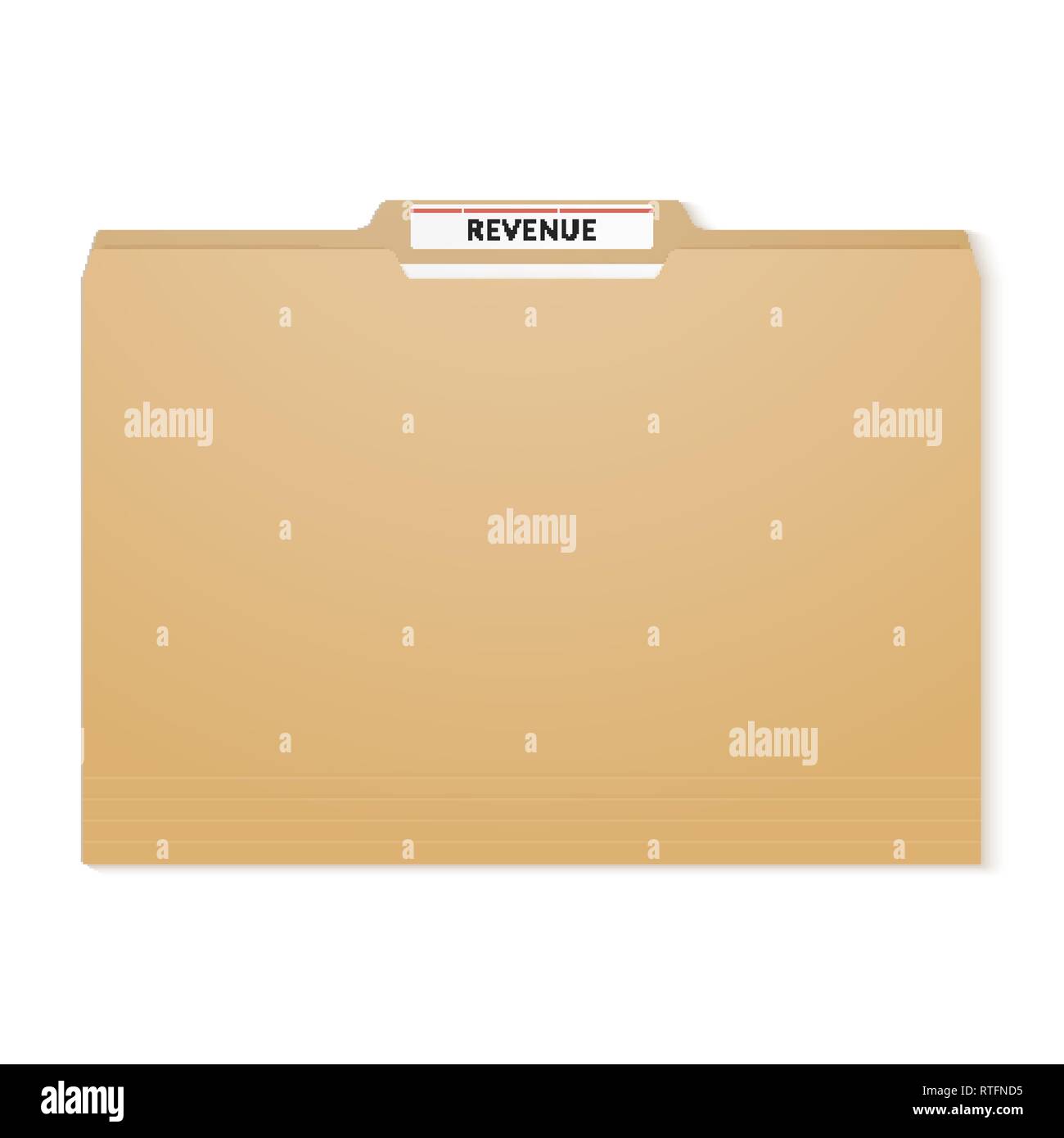 Revenue report binder. Manila folder papers archive Stock Vector Image ...