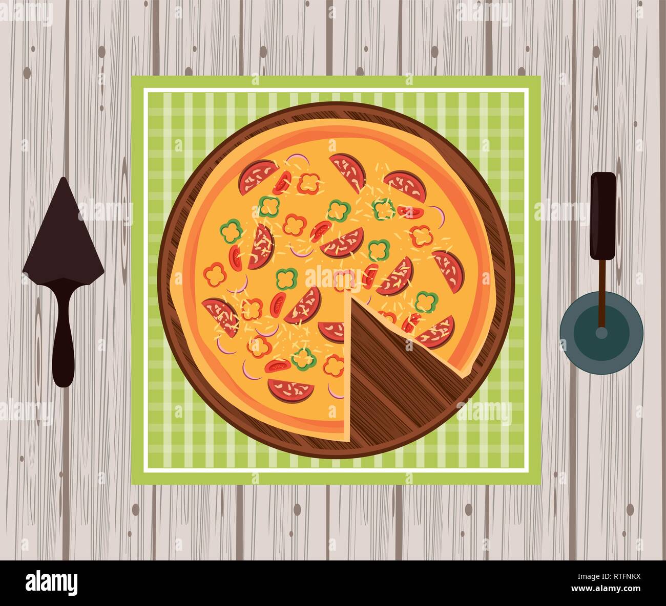 Pizza fast food Stock Vector Image & Art - Alamy