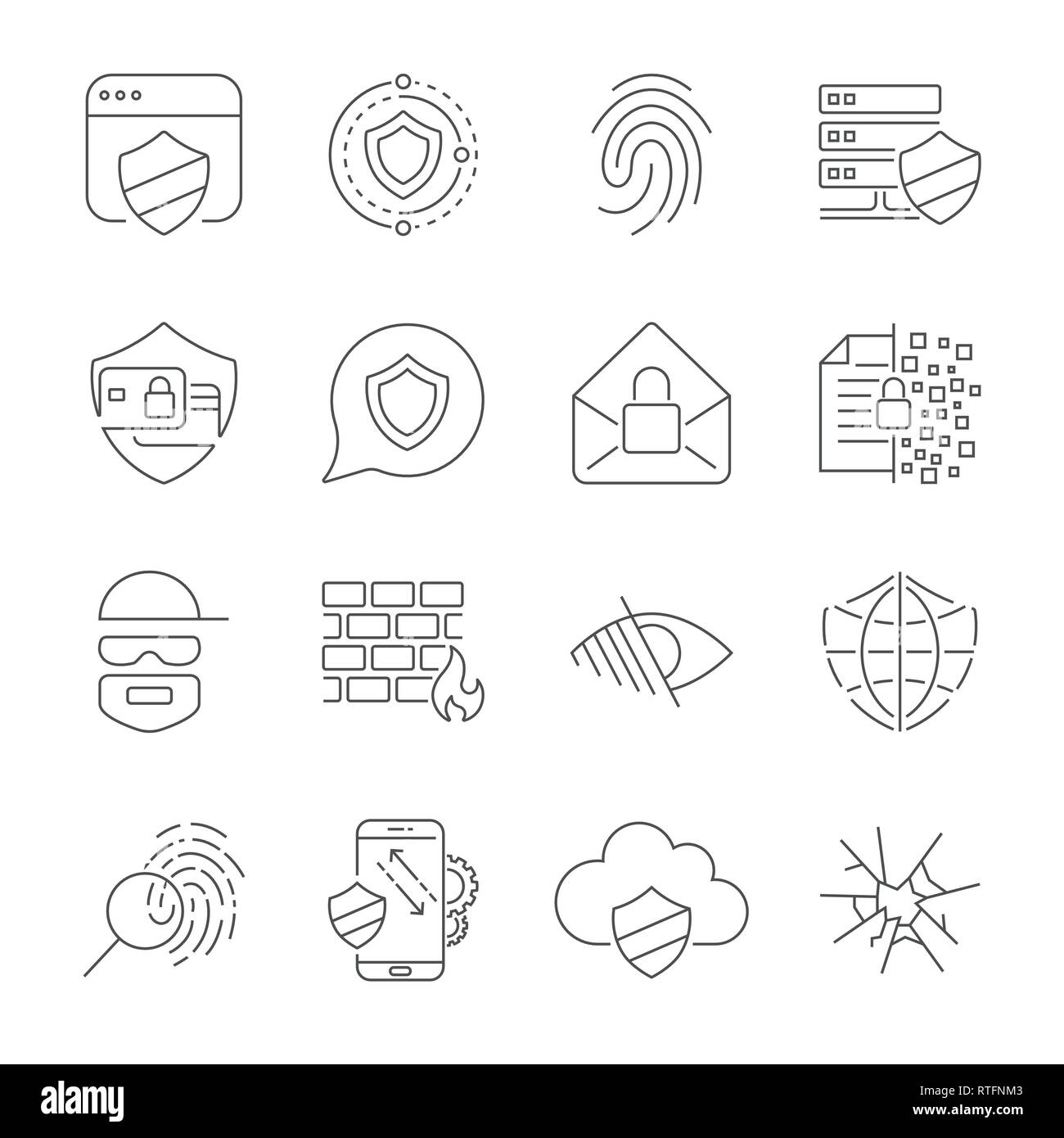 Cybersecurity vector vectors hi-res stock photography and images - Alamy