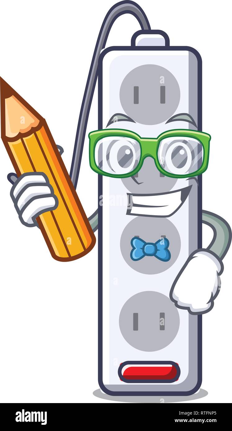 Student power strip attaches the cartoon table Stock Vector Image & Art ...