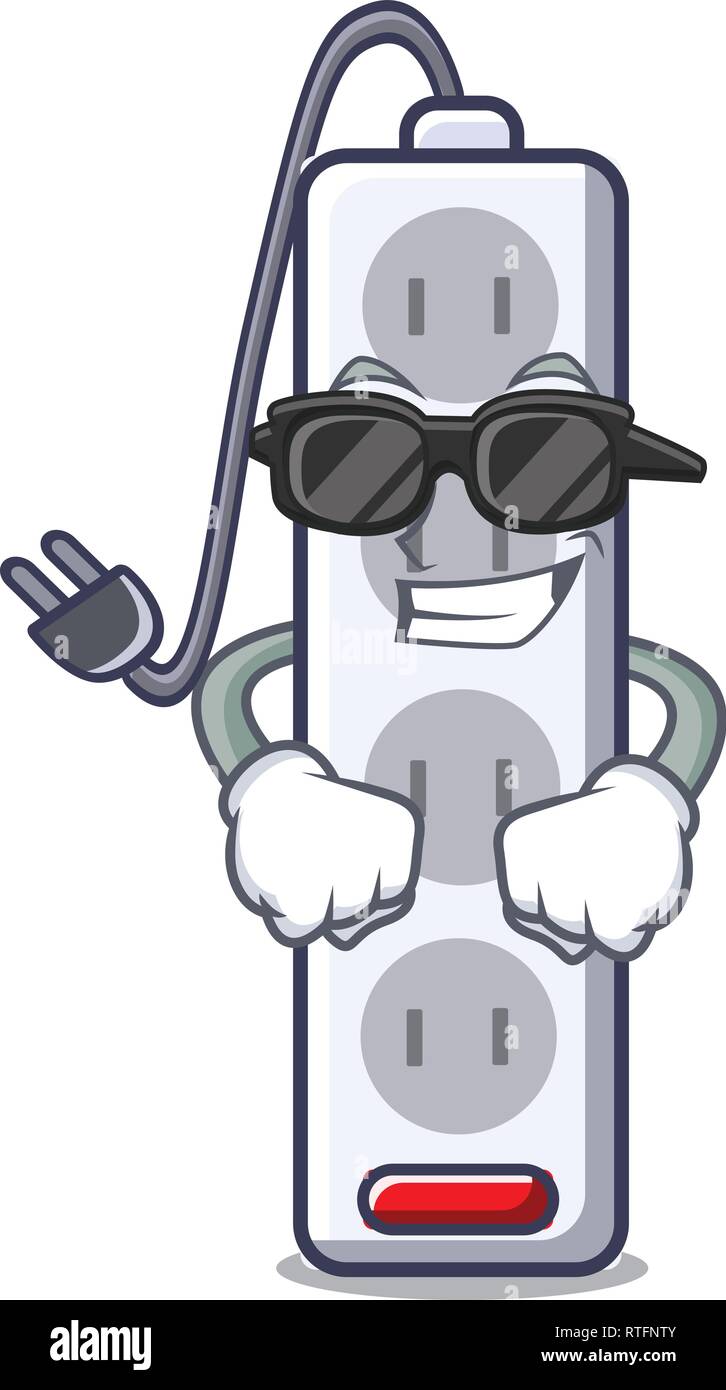 Super cool power strip attaches the cartoon table Stock Vector Image ...