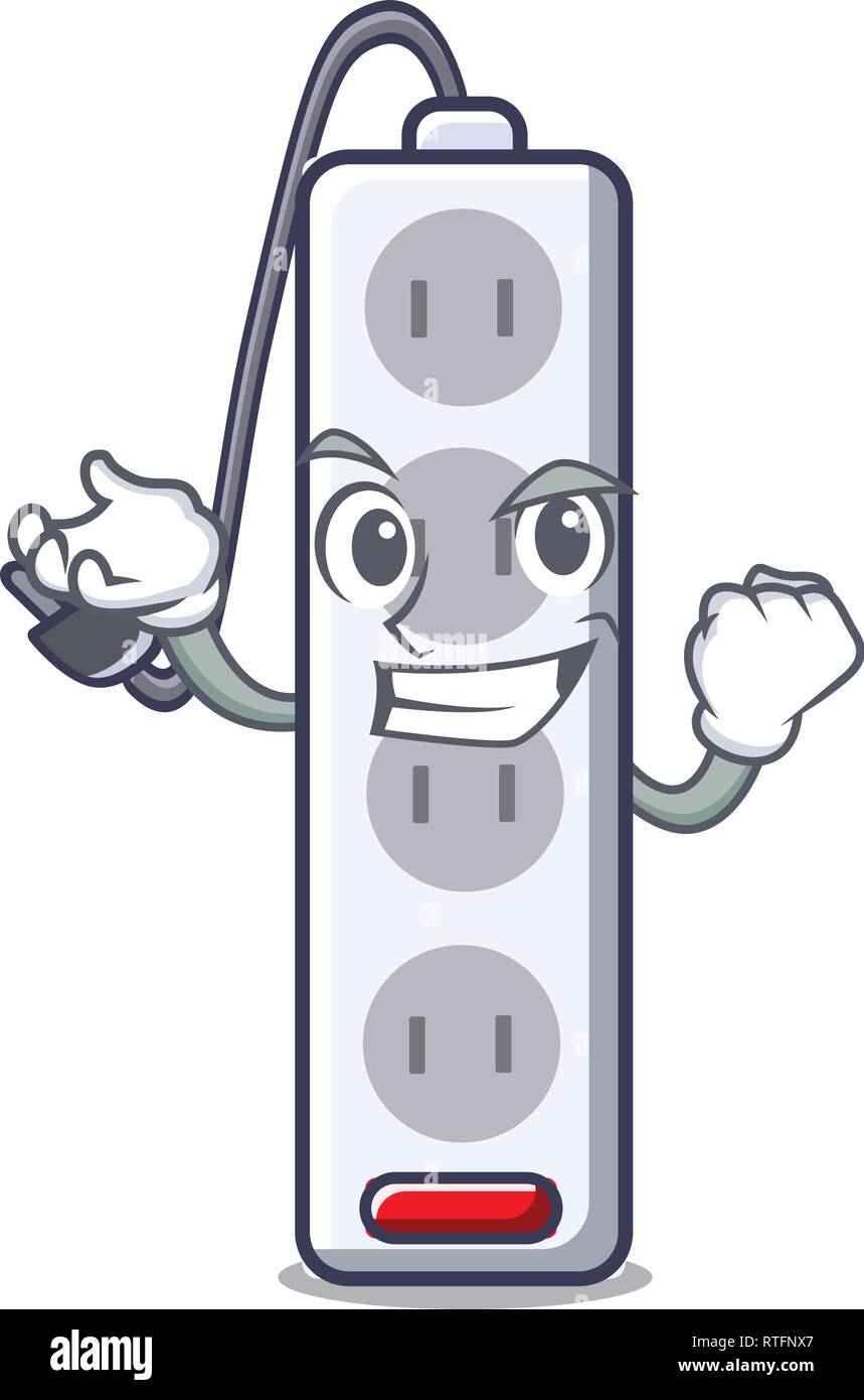 Successful power strip attaches the cartoon table Stock Vector Image ...