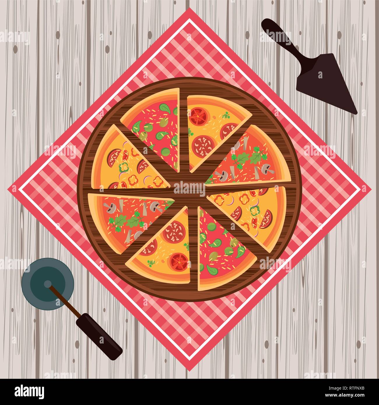 Pizza fast food Stock Vector Image & Art - Alamy