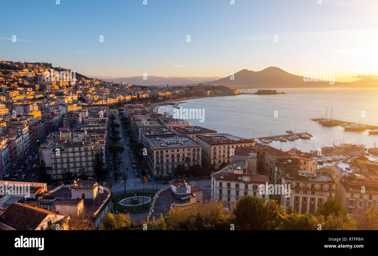 Aerial view of Naples. Italy Stock Photo - Alamy