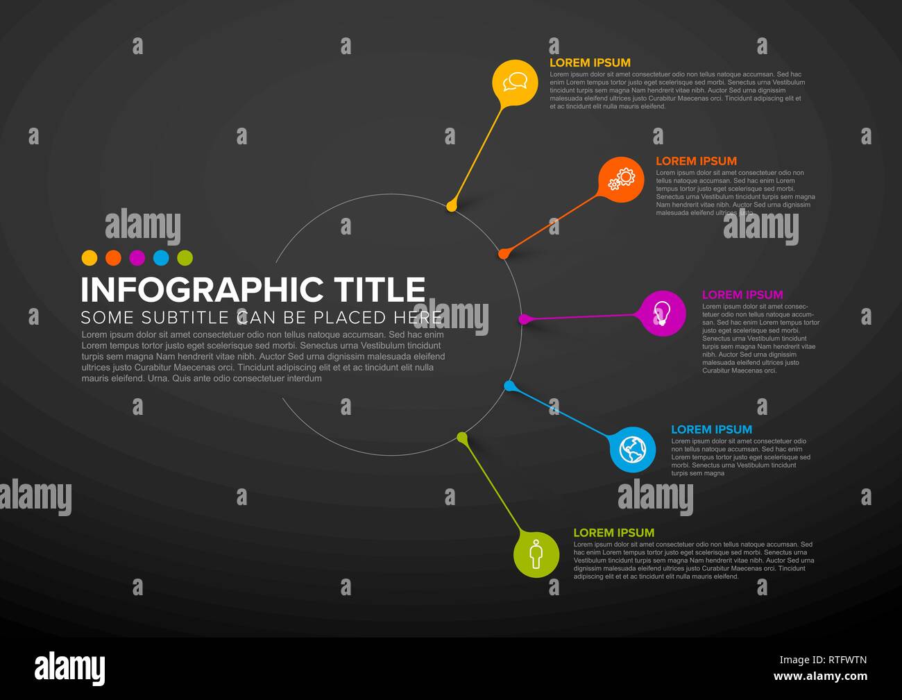 Vector multipurpose Infographic template made from lines and icons ...