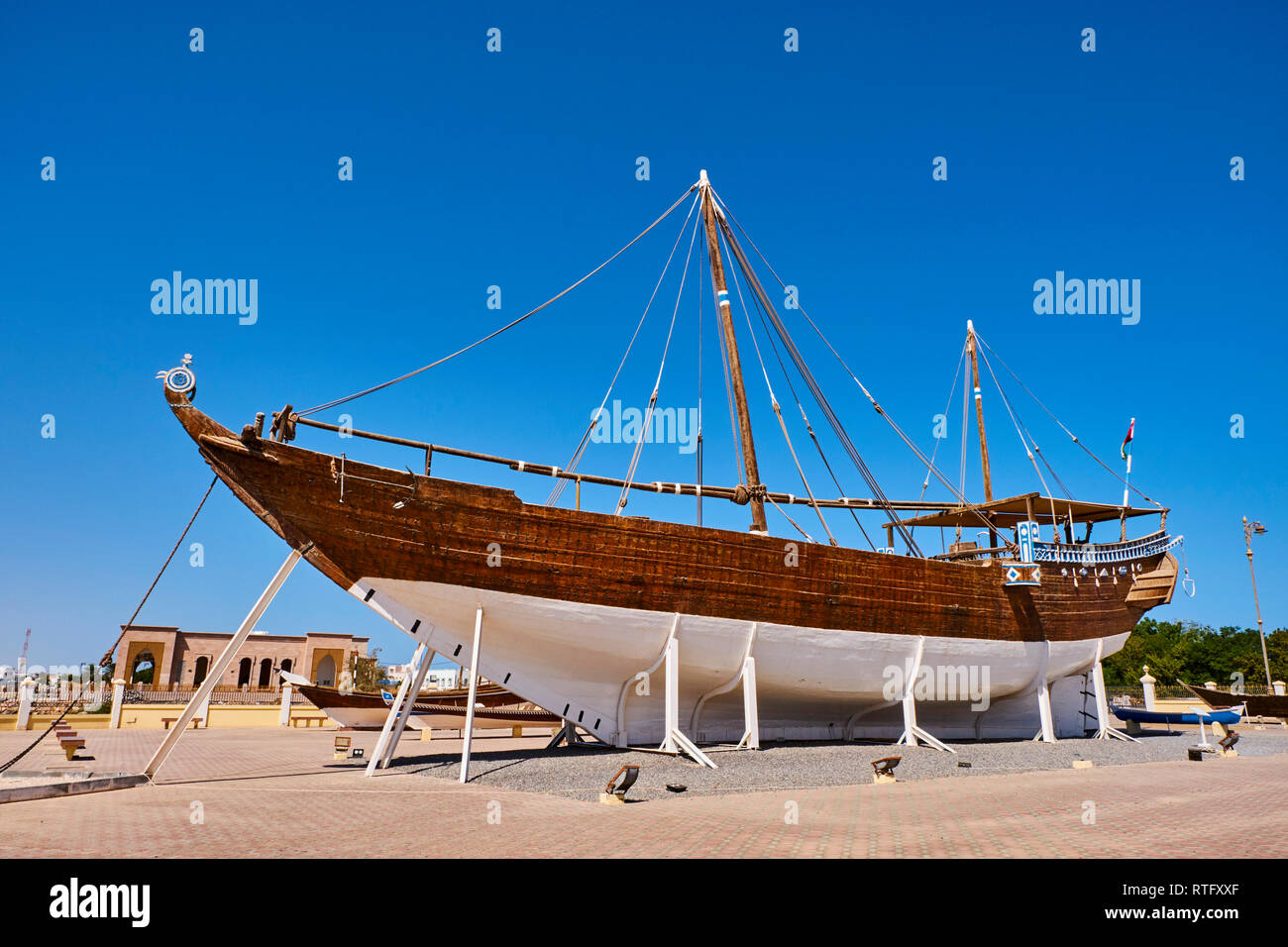 Sultanate of Oman, Al Sharqiya Region, Ayjah harbour in Sur, dhow in ...