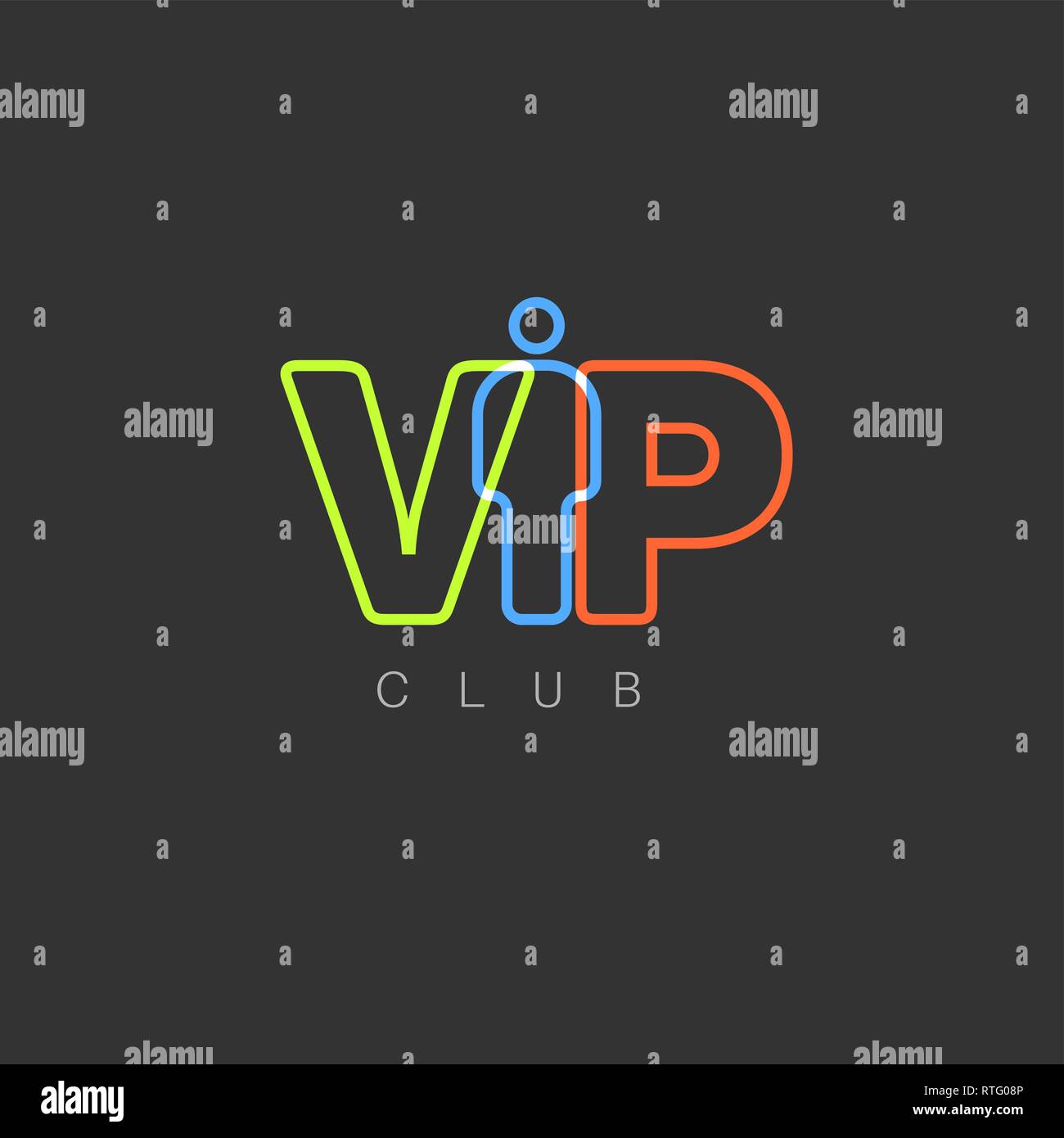 Vector VIP club membership invitation template - dark version Stock ...