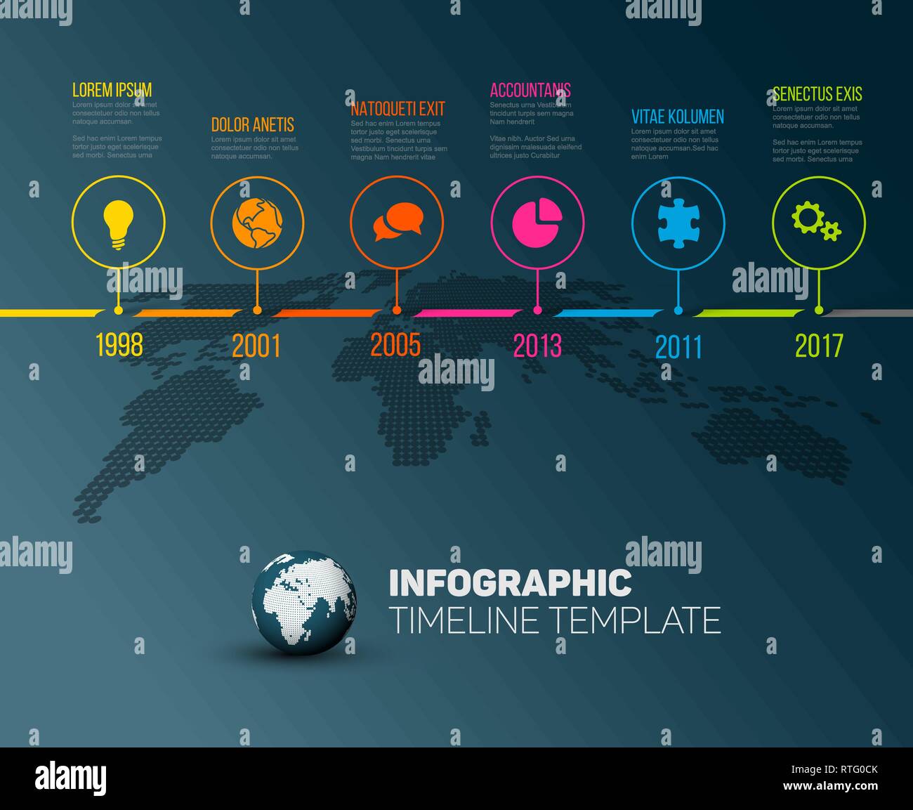 Infographic Timeline Map