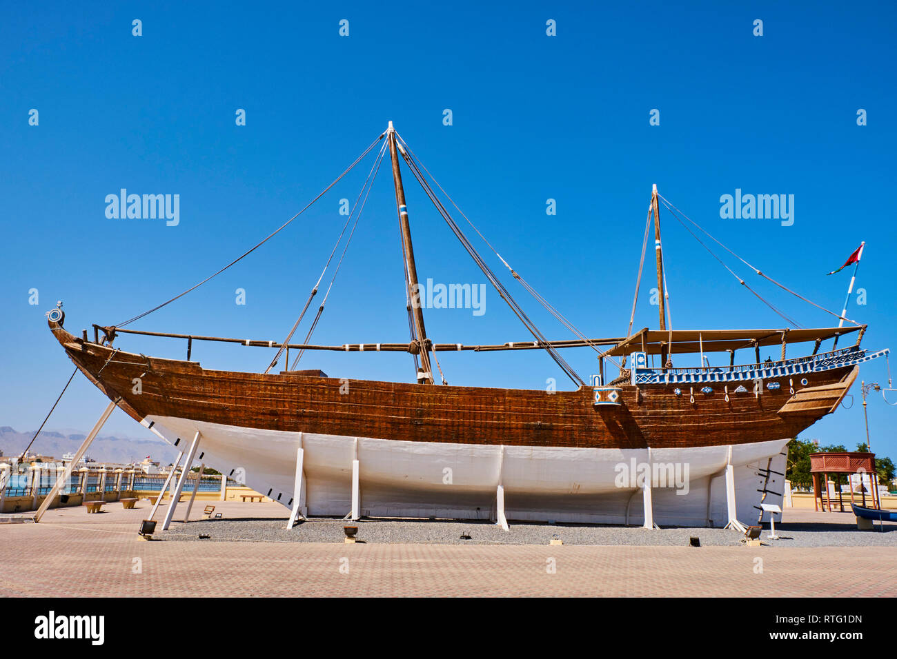 Sultanate of Oman, Al Sharqiya Region, Ayjah harbour in Sur, dhow in ...