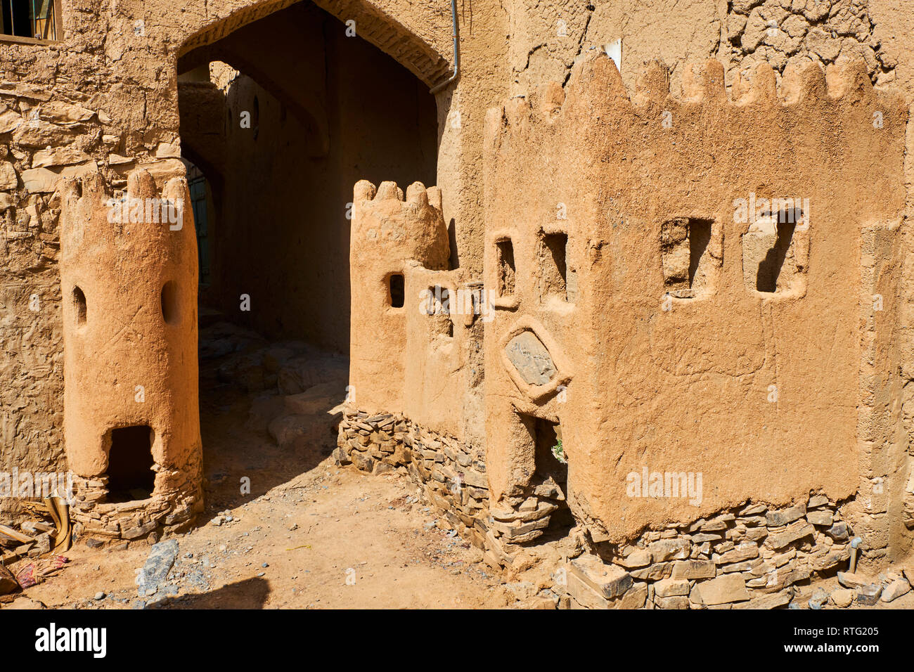 Sultanate of Oman, Ad-Dakhiliyah Region, village of Al Hamra Stock ...