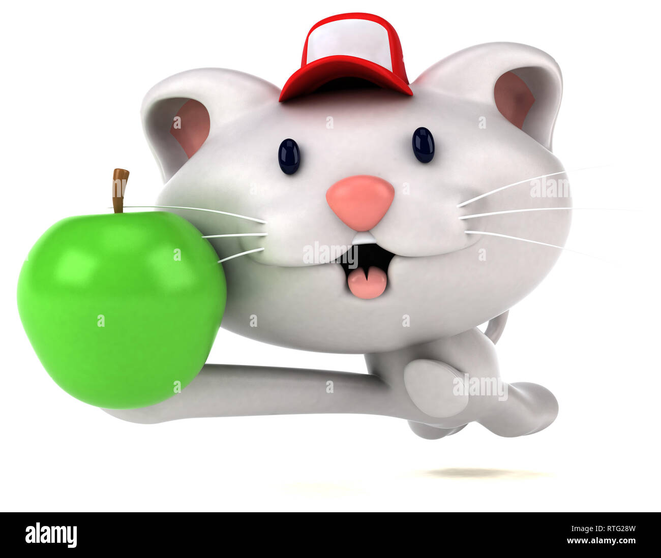 Fun cat - 3D Illustration Stock Photo - Alamy