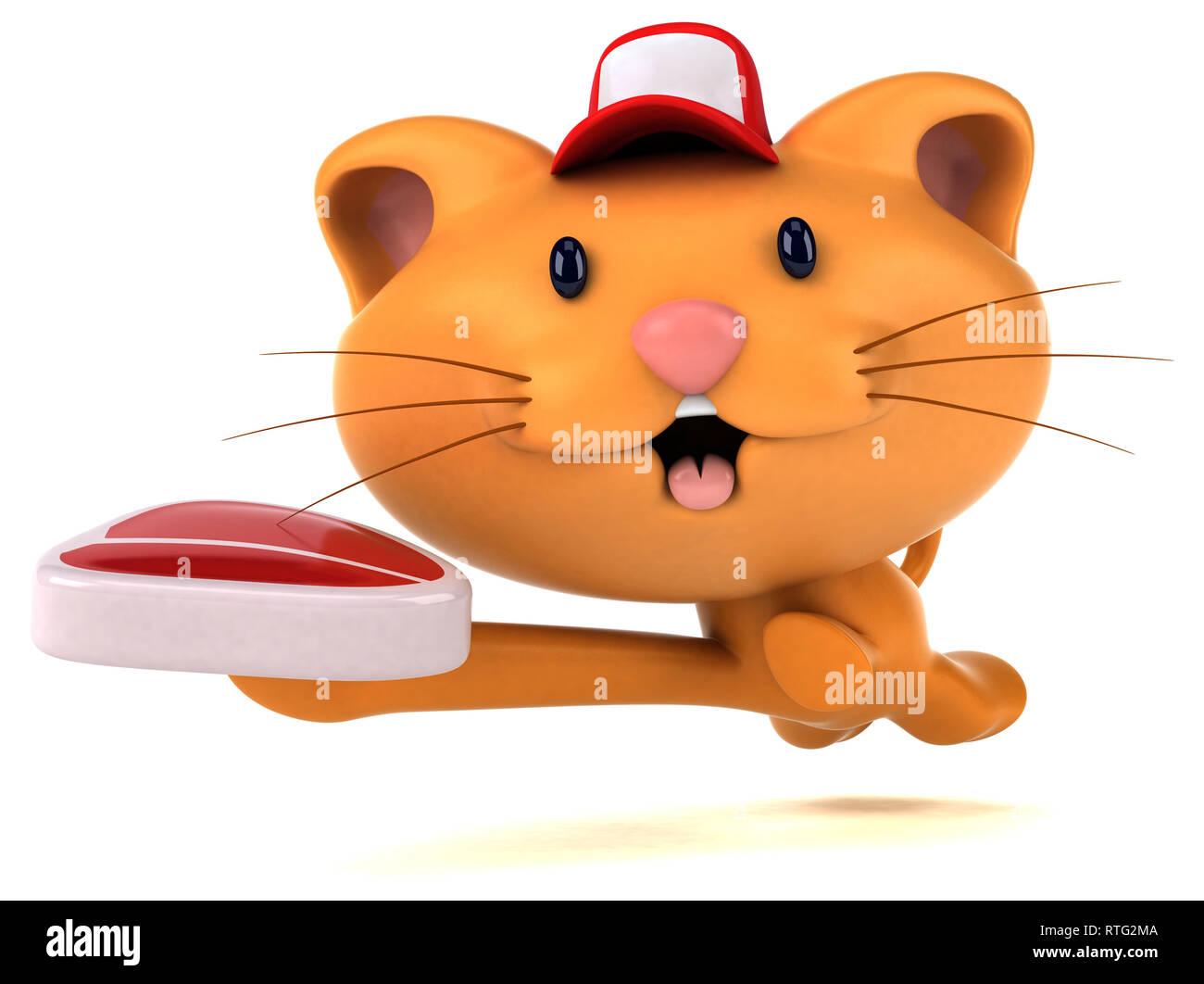 Fun cat - 3D Illustration Stock Photo - Alamy