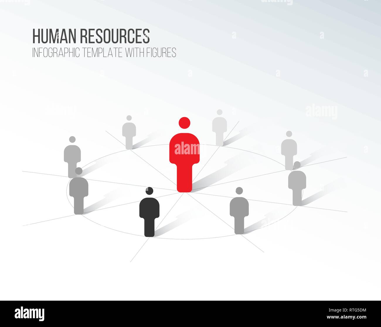 Minimalist people 3d cycle diagram template - white version Stock ...