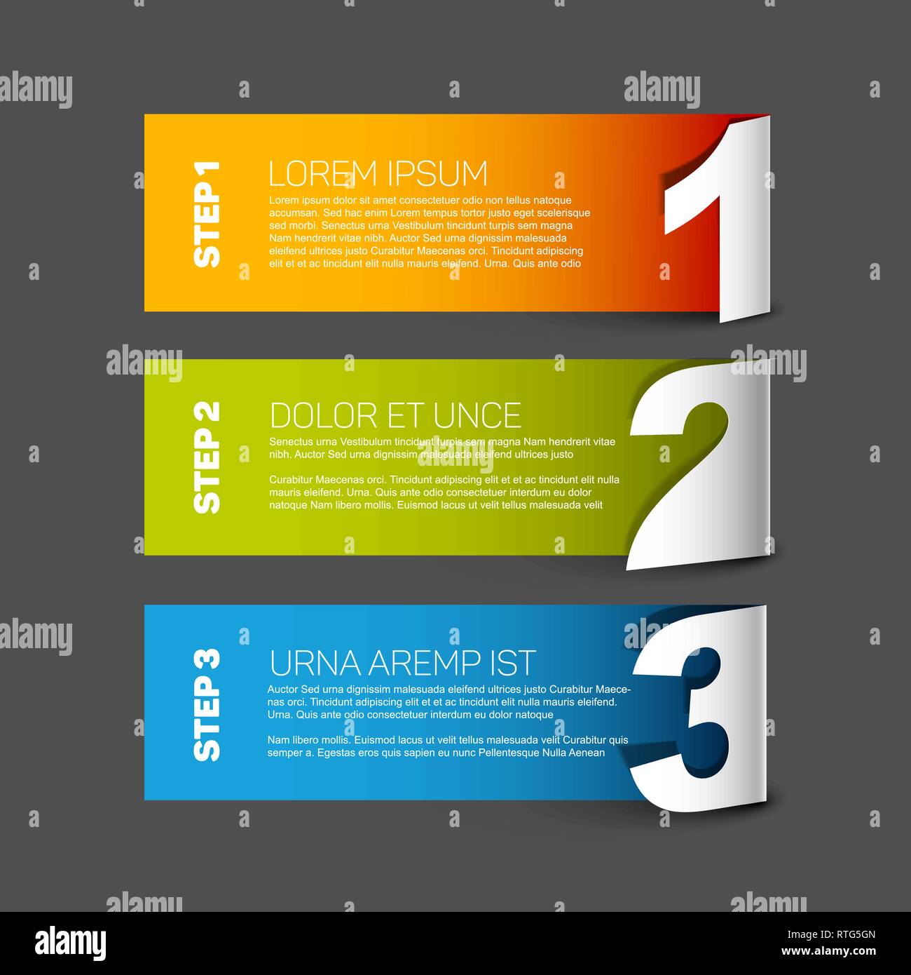 Vector Paper Steps Progress background / product choice or versions ...