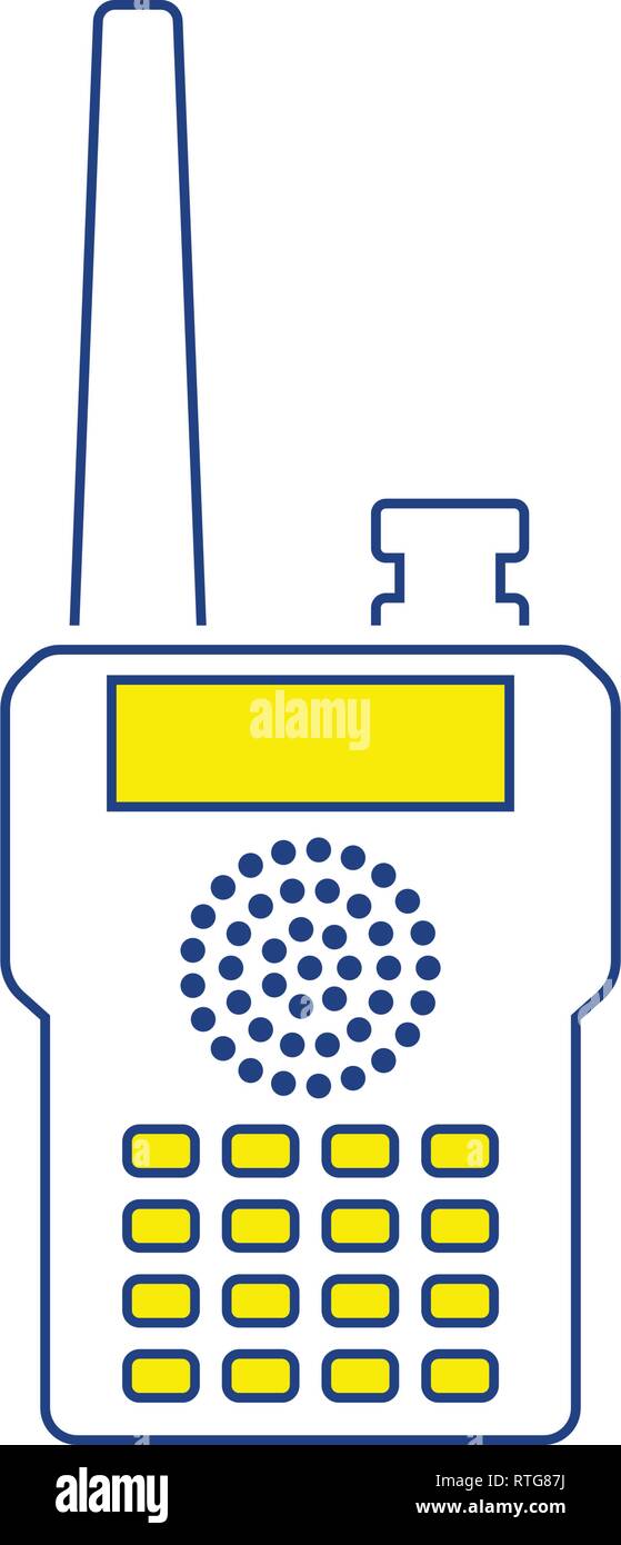 Portable radio icon. Thin line design. Vector illustration Stock Vector ...