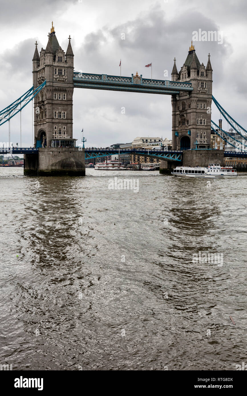 Tower Bridge, Thames river, London, England, UK Stock Photo - Alamy